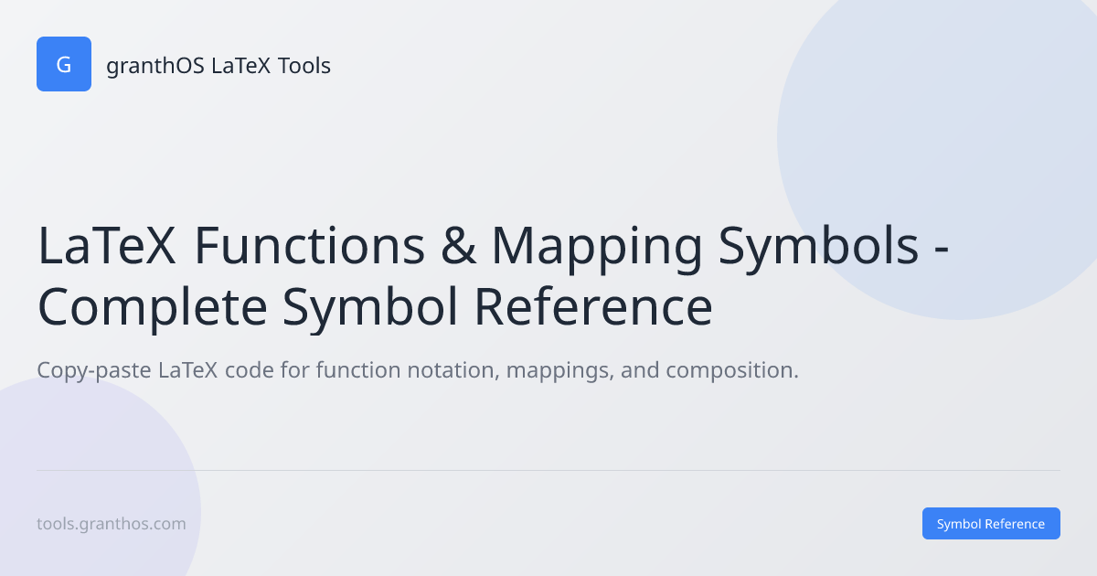 Latex Functions And Mapping Symbols Arrows Composition Free Symbol 6157